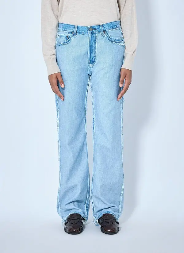 Acne Studios Frayed Denim Jeans - Blue