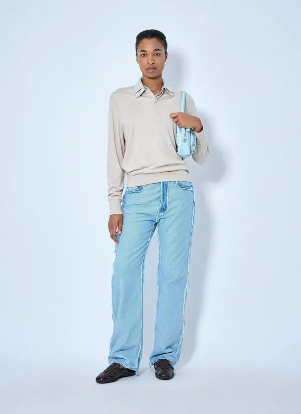 Acne Studios Frayed Denim Jeans