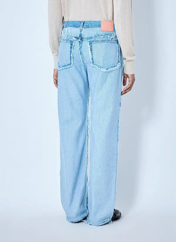 Acne Studios Frayed Denim Jeans - Blue