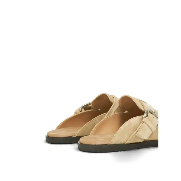 MAISON MARGIELA Suede Tabi Mules - Cream