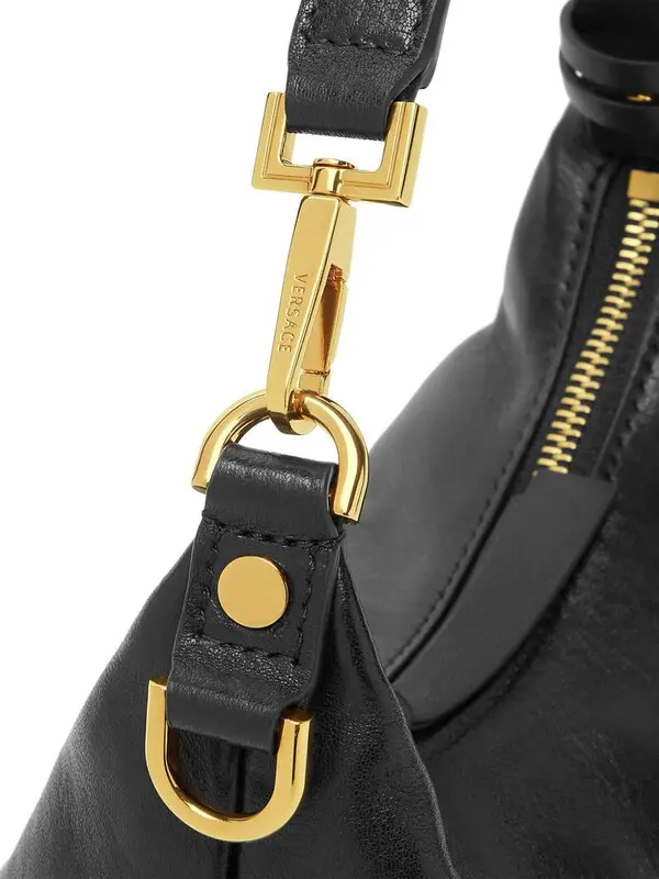 Versace Tag Leather Hobo Bag - Multicolor