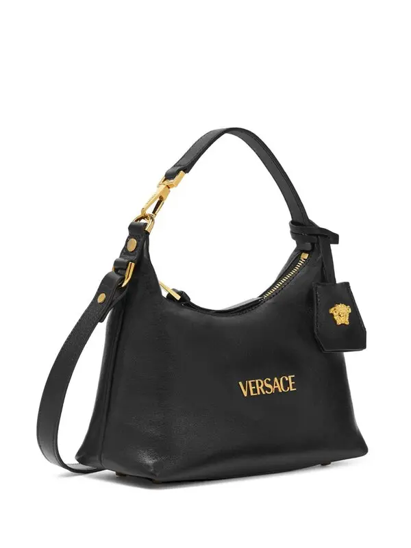 Versace Tag Leather Hobo Bag - Multicolor