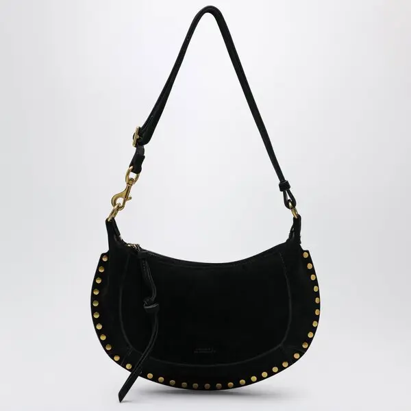 Isabel Marant Étoile Oskan Moon Shoulder Bag In Suede - Black