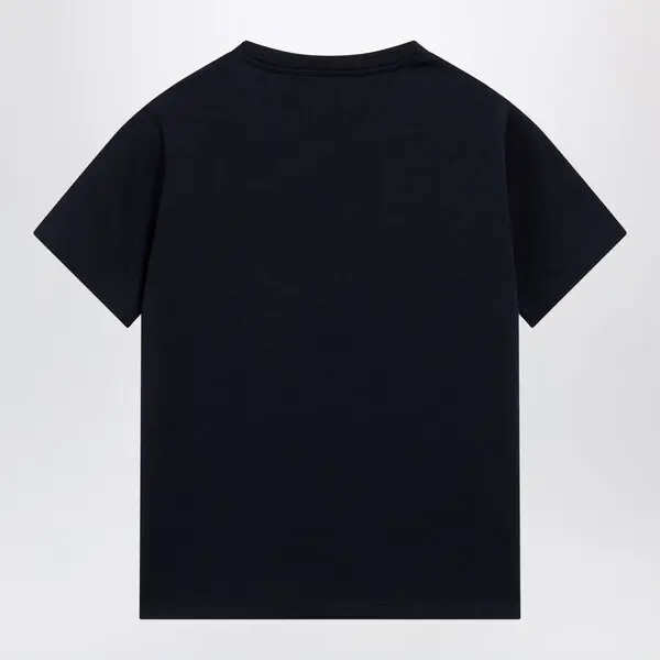 Loewe Navy Cotton T-shirt With Logo Embroidery - Blue