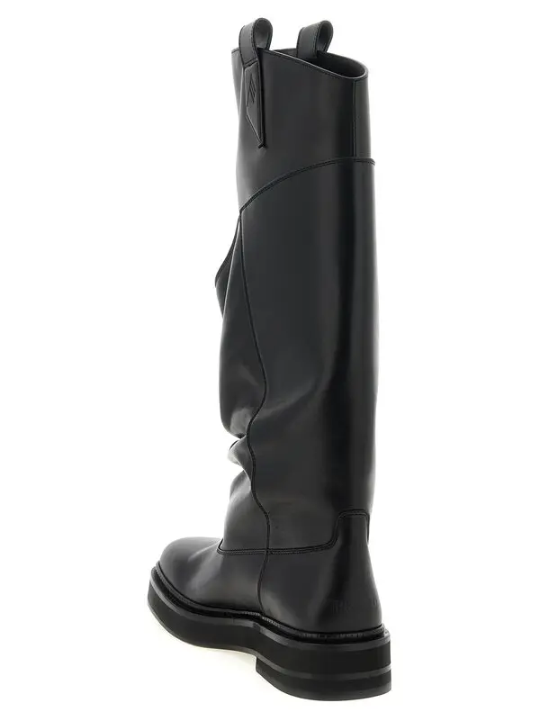 Attico Robin Passeggiata' Combat Boots - Black