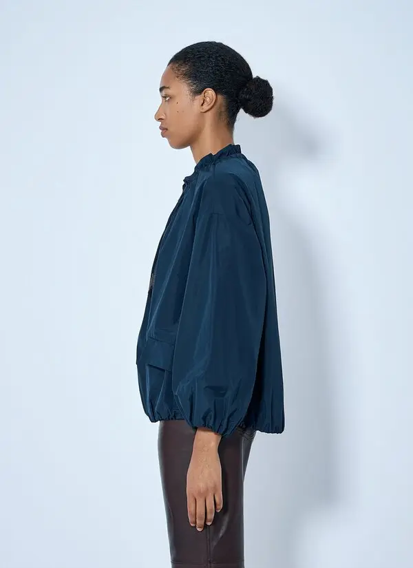 Max Mara Water-repellent Taffeta Bomber Jacket - Blue