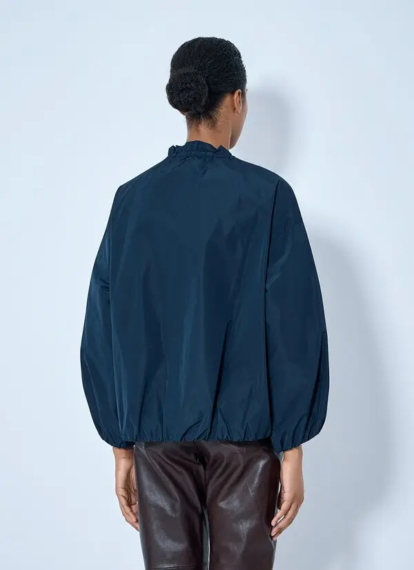 Max Mara Water-repellent Taffeta Bomber Jacket - Blue