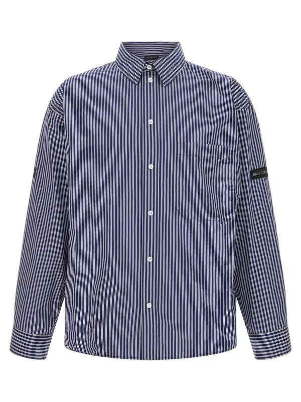 Balenciaga Striped Shirt - Blue