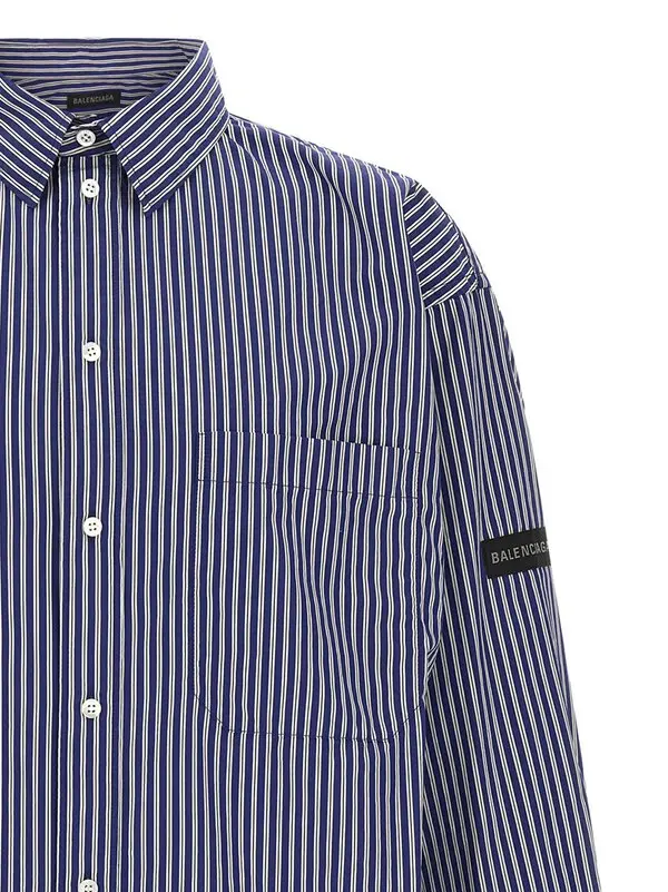 Balenciaga Striped Shirt - Blue