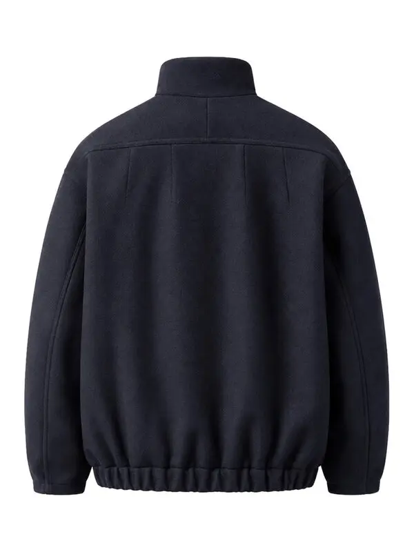 Dries Van Noten Wool-blend Bomber Jacket With High Collar