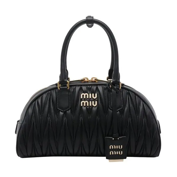 Miu Miu Matelasse' Arcadie Shoulder Bag - Black
