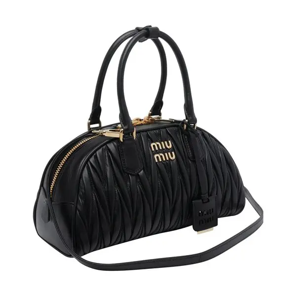Miu Miu Matelasse' Arcadie Shoulder Bag - Black