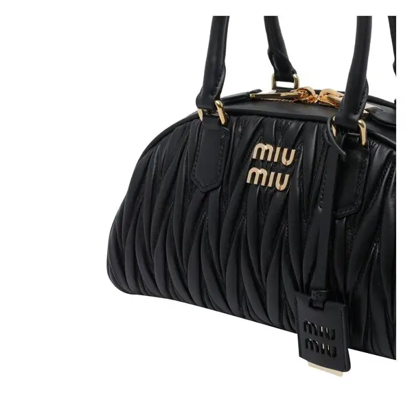 Miu Miu Matelasse' Arcadie Shoulder Bag - Black