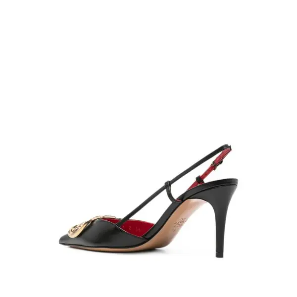 Valentino Garavani Calf Leather Slingback Pumps - Black