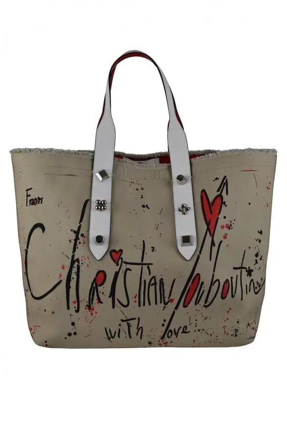 CHRISTIAN LOUBOUTIN Frangibus Tote Bag - Cream