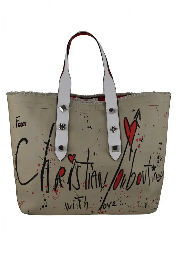 CHRISTIAN LOUBOUTIN Frangibus Tote Bag - Cream