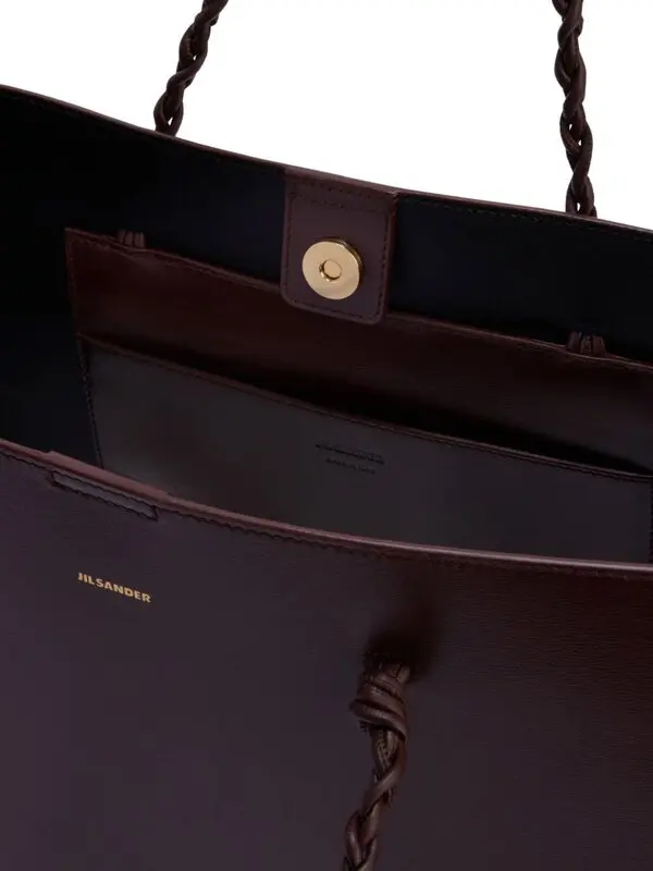 JIL SANDER Tangle Leather Tote Bag - Multicolor