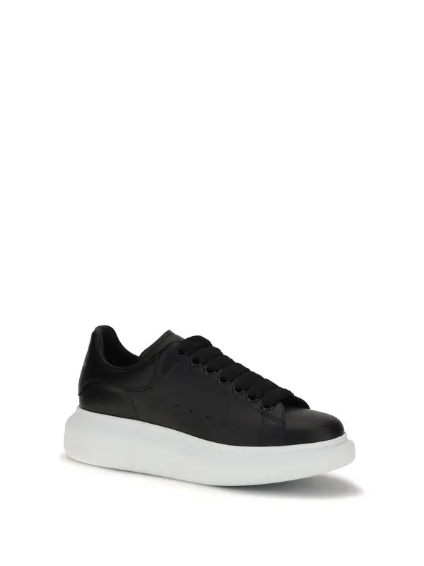 Alexander McQueen Leather Sneakers - Black