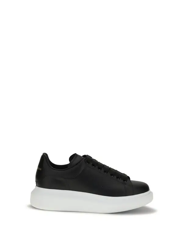 Alexander McQueen Leather Sneakers - Black