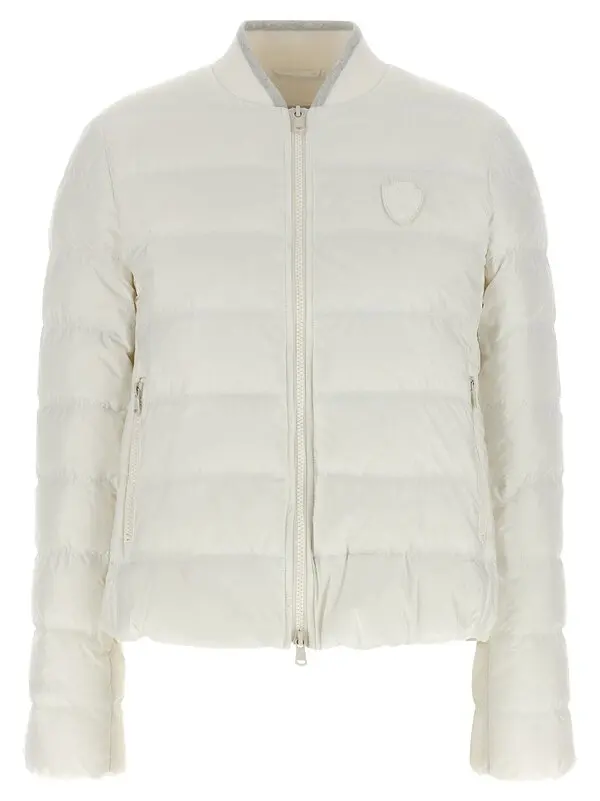 Brunello Cucinelli Heraldic Coat Of Arms Down Jacket - White