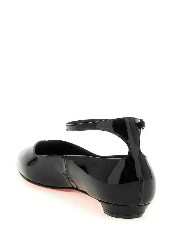 CHRISTIAN LOUBOUTIN Erozeena Patent Calf Leather Ballet Flats - Black