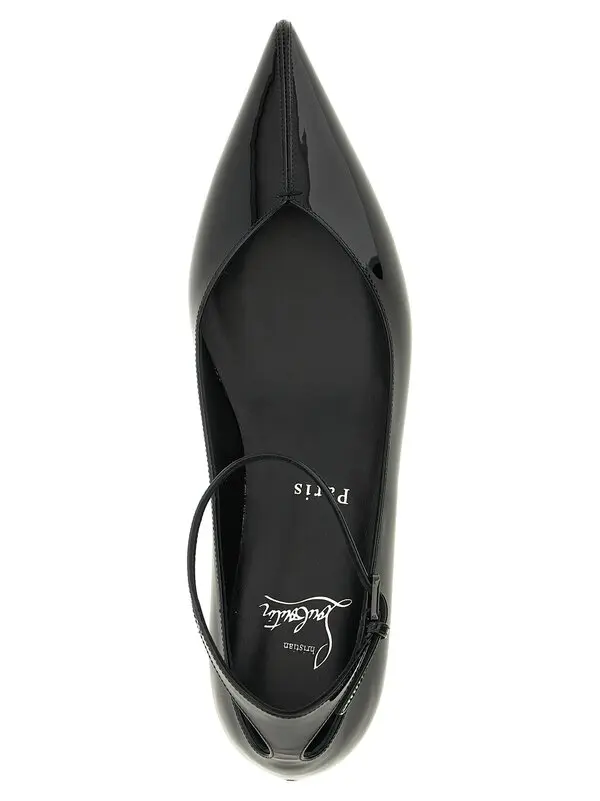 CHRISTIAN LOUBOUTIN Erozeena Patent Calf Leather Ballet Flats - Black