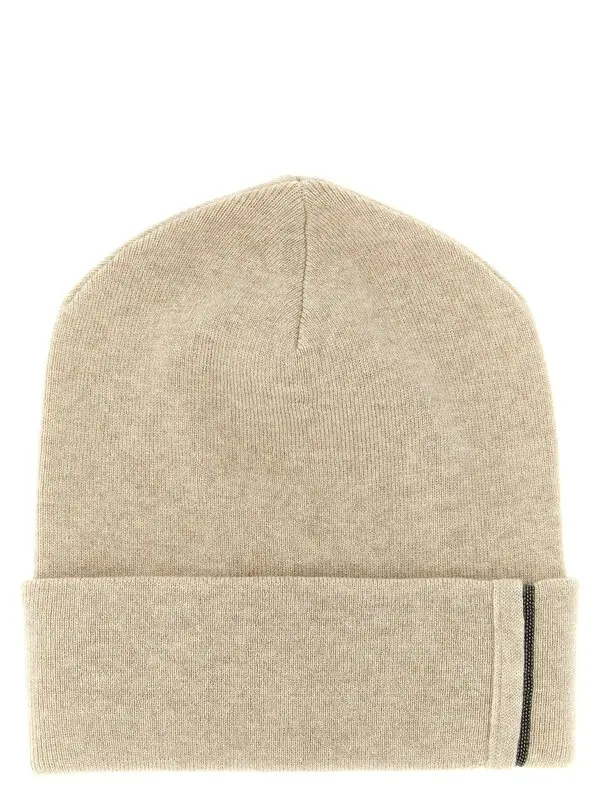 Brunello Cucinelli Monile Beanie - Cream