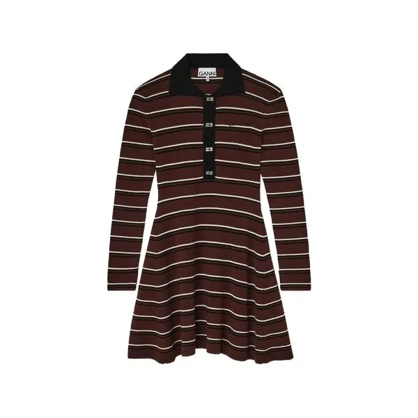 GANNI Dresses Day Dresses - Brown