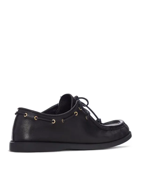 Celine Derby Leather Loafer With Eyelets