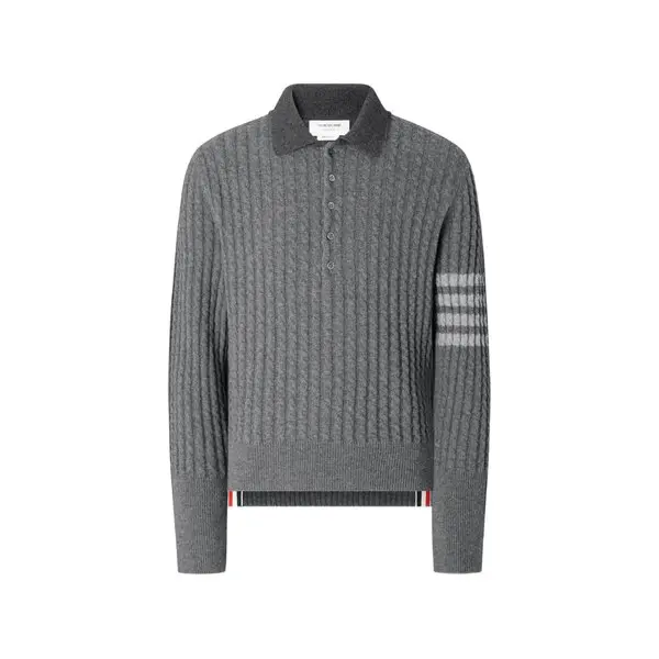 Thom Browne Grey Polo Shirts