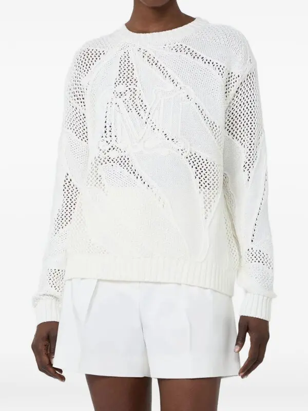 Max Mara Embroidered Cotton Sweater