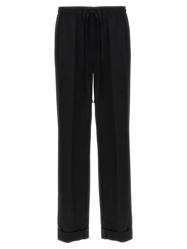 Dolce & Gabbana Contrast Piping Pants - Black