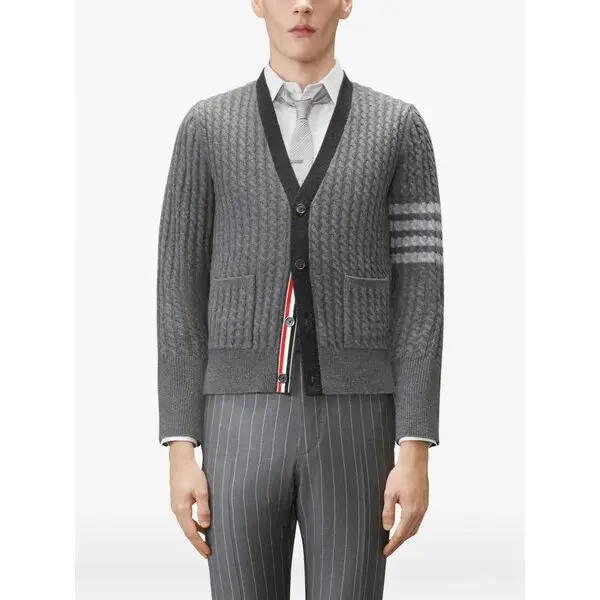 Thom Browne Grey Sweaters & Knitwear Cardigans