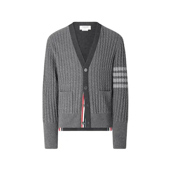 Thom Browne Grey Sweaters & Knitwear Cardigans - Gray