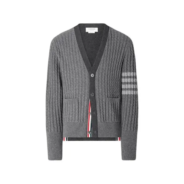 Thom Browne Virgin Wool Cardigan - Gray