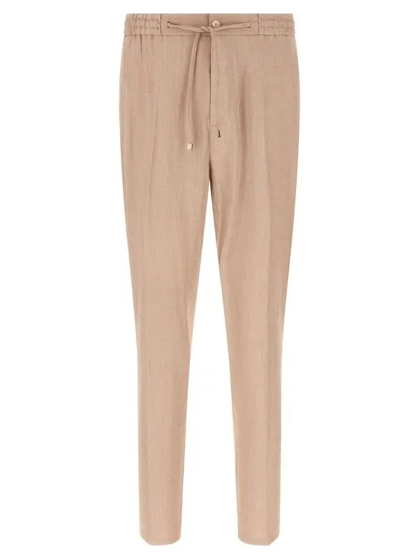 Etro Flamed Linen Joggers - Cream