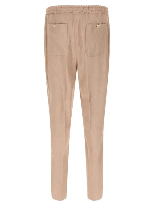 Etro Flamed Linen Joggers - Cream