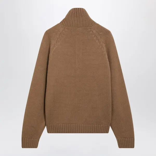 TOM FORD Caramel Half-zip Wool And Cashmere Knit Sweater - Cream