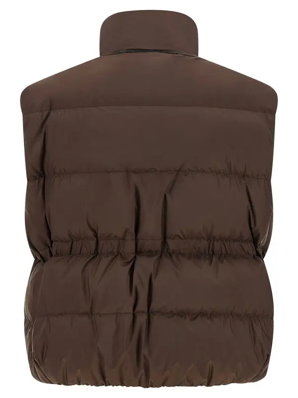 Brunello Cucinelli Quilted Monile Vest - Brown