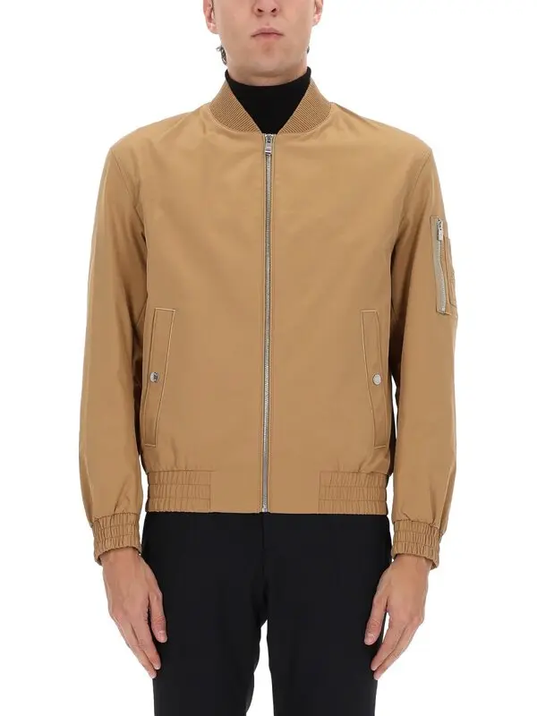 BOSS H-comber Bomber Jacket - Cream