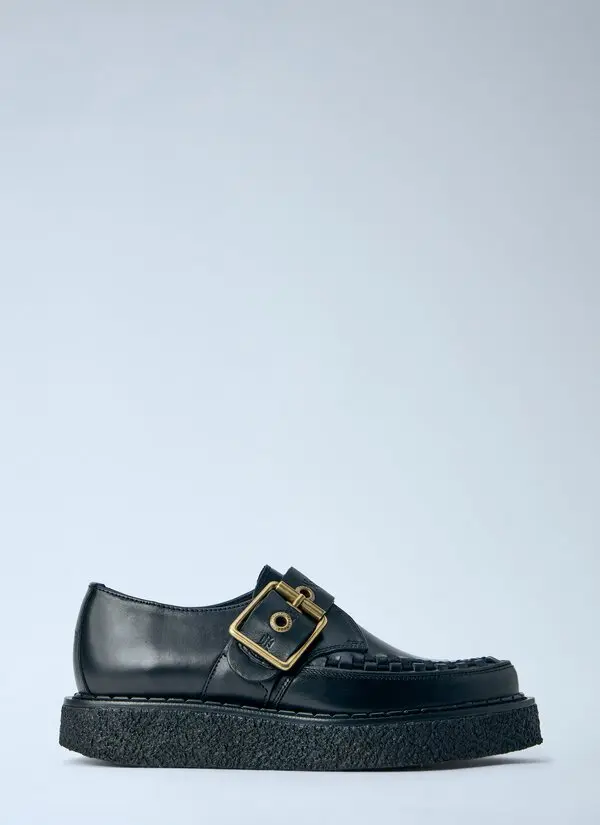 VIVIENNE WESTWOOD Buckle Detail Leather Loafers - Black