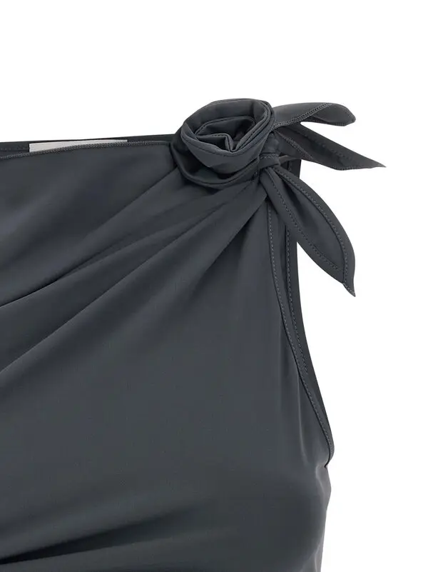 Coperni Asymmetric Flower' Top - Gray