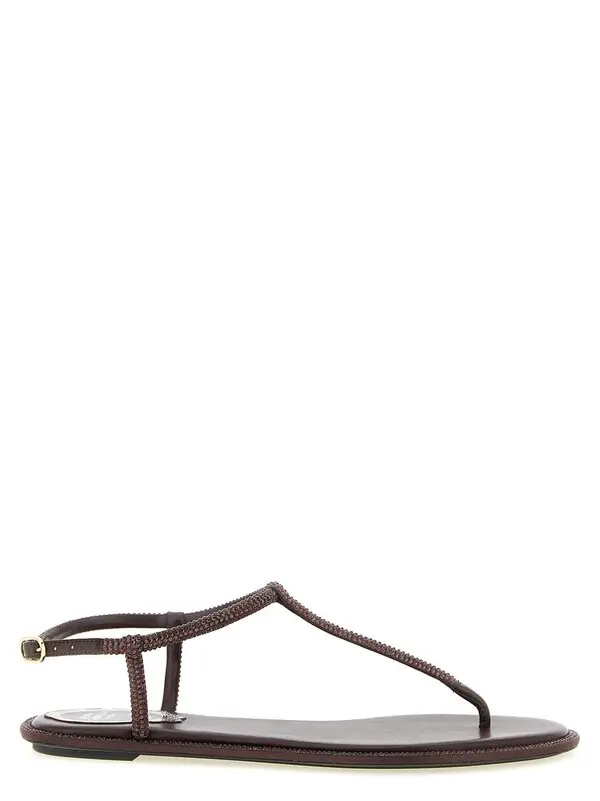 Rene Caovilla Diana Sandals - Brown