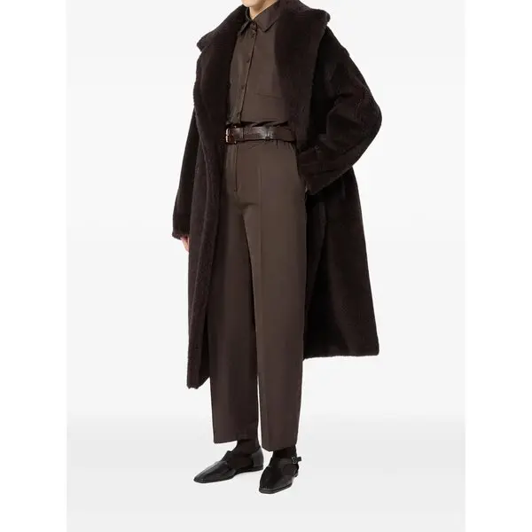 Max Mara Double-breasted Teddy Overcoat - Brown