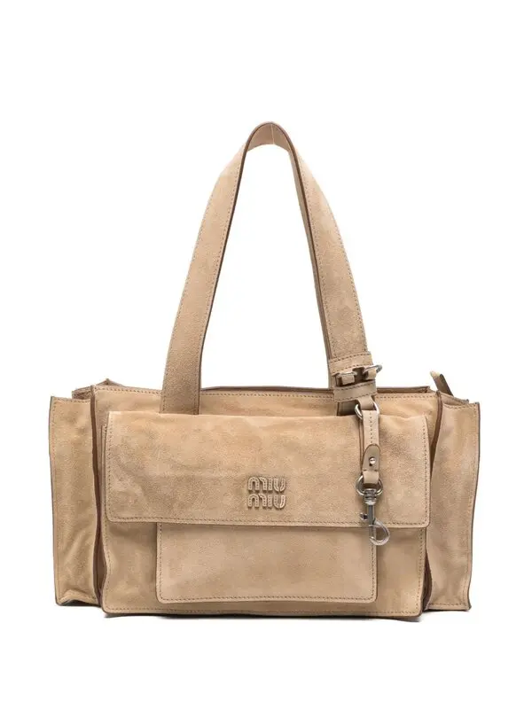 Miu Miu Utilitaire Suede Leather Tote Bag