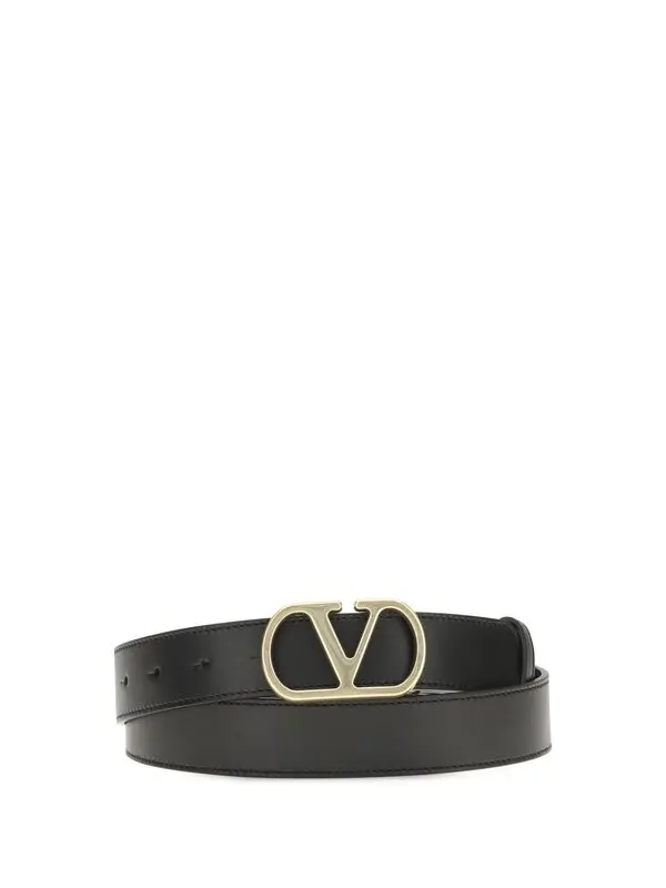 Valentino Garavani Vlogo Signature Leather Belt