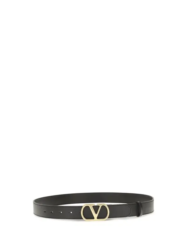 Valentino Garavani Vlogo Signature Leather Belt