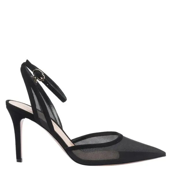 GIANVITO ROSSI Dorotea D'orsay Pump Slingback - Black