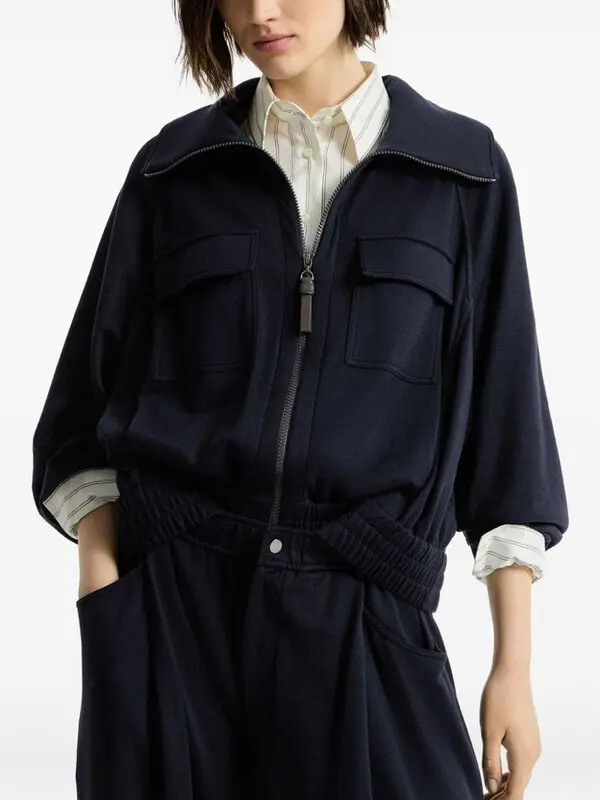Brunello Cucinelli Cotton And Silk Sweatshirt - Multicolor