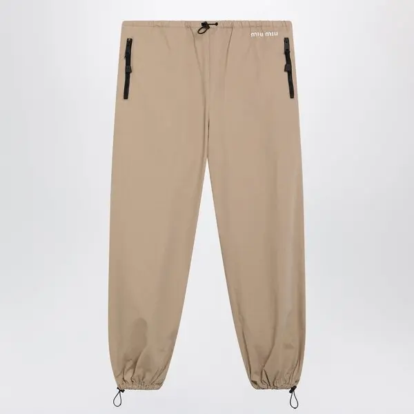 Miu Miu Beige Gabardine Pants - Cream